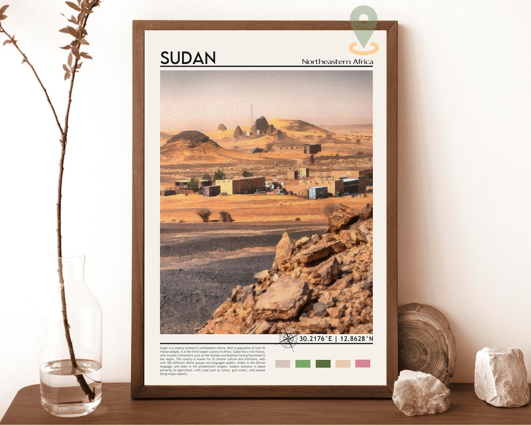 Sudan Print, Sudan Poster, Sudan Wall Art, Sudan Travel, Sudan Art ...