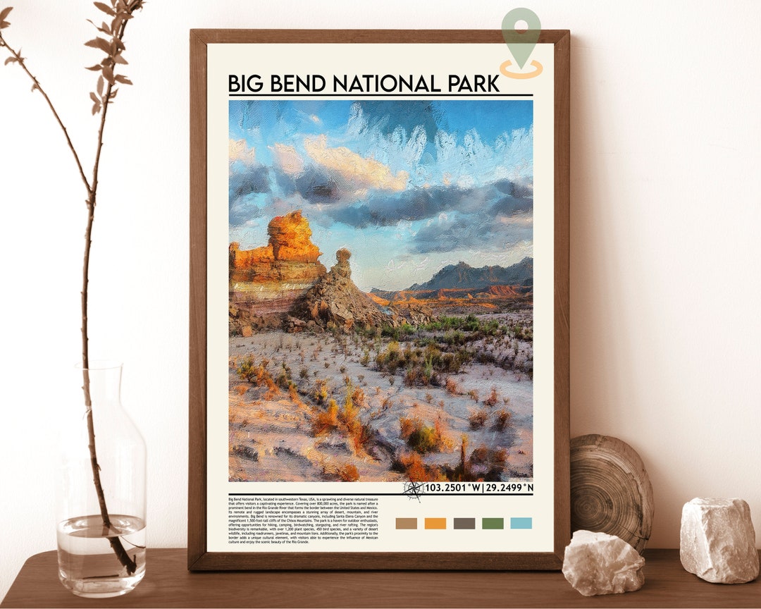 Big Bend National Park Poster, Big Bend Poster, Big Bend Print ...