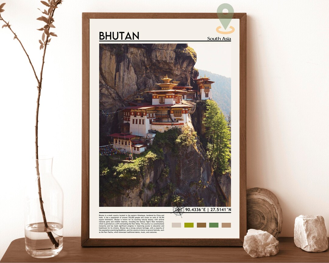 Thimphu Print, Bhutan Print, Bhutan Poster, Bhutan Wall Art, Bhutan ...