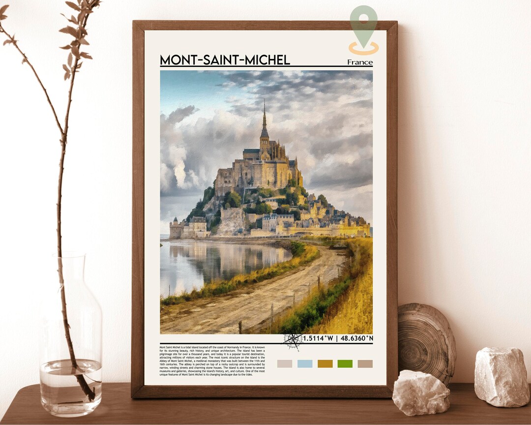 Mont Saint Michel Print, Mont Saint Michel Poster, Mont Saint Michel ...