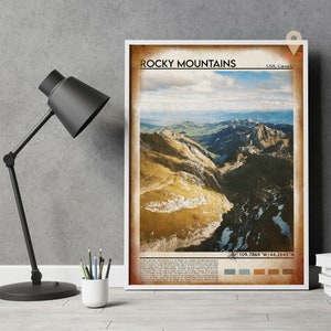 Rocky Mountains Print, Rocky Mountains Poster, Rocky Mountains Wall Art ...