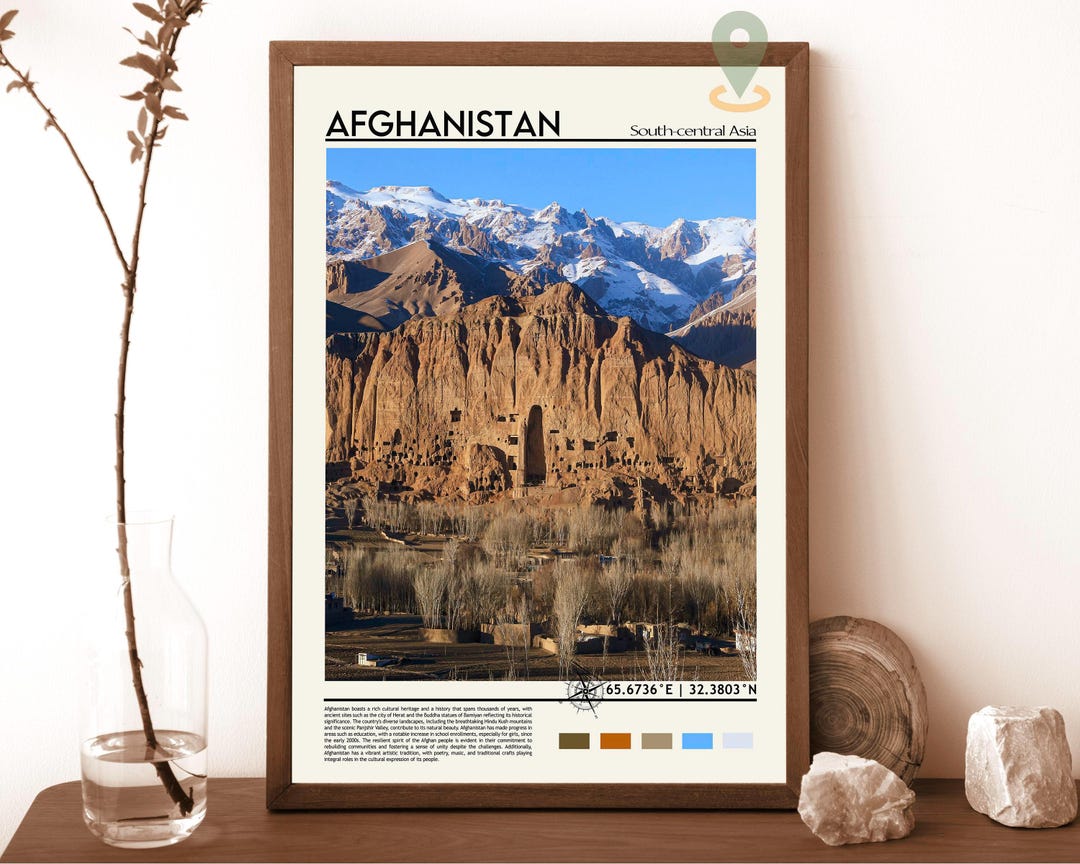 Afghanistan Print, Vintage Poster, Afghanistan Wall Art, Afghanistan ...