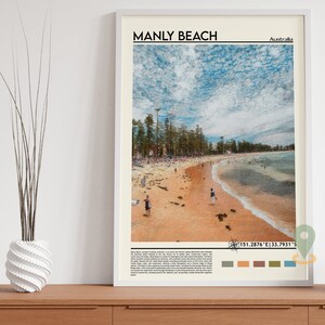 Manly Beach Print, Manly Beach Poster, Manly Beach Wall Art, Manly ...