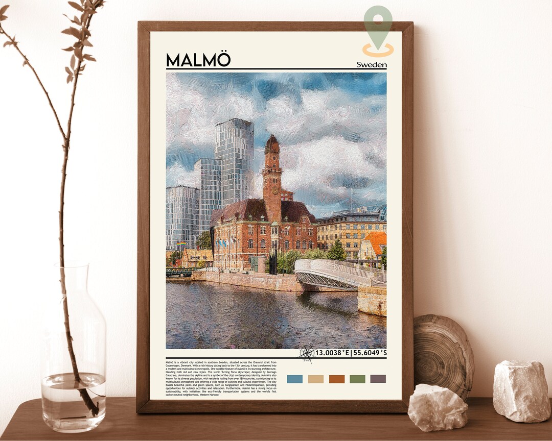Malmo Print, Malmo Poster, Malmo Wall Art, Malmo Travel Print, Malmo ...