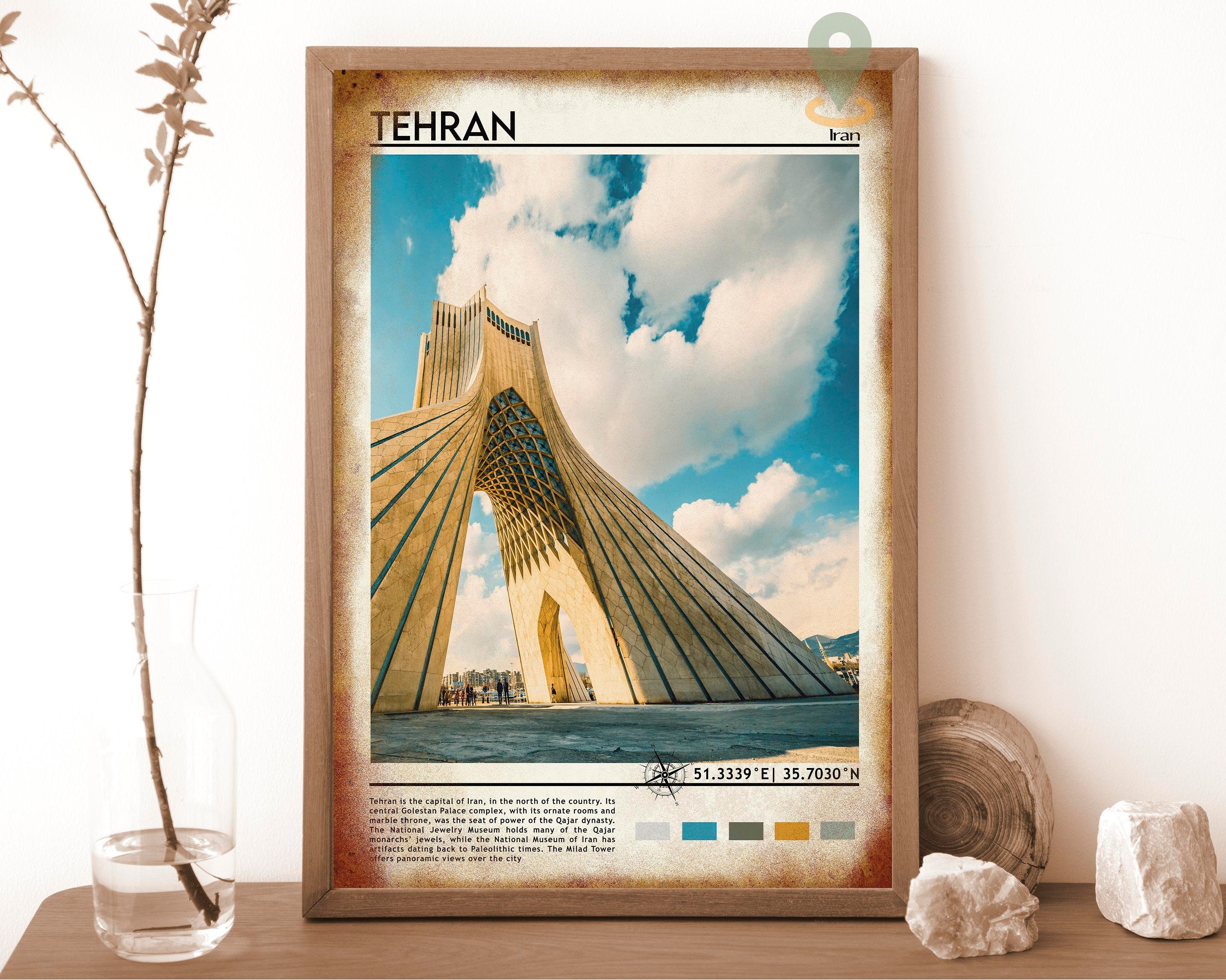 Tehran Print Vintage Poster Tehran Art Tehran Poster - Etsy