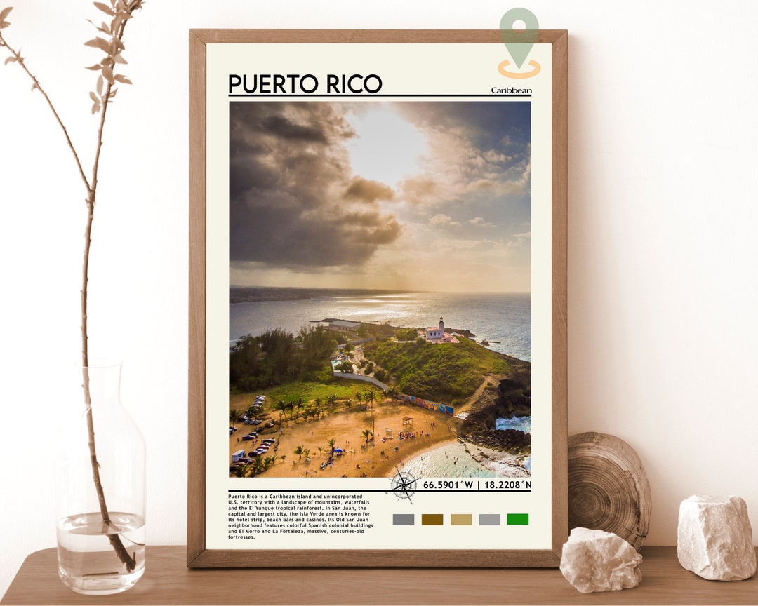 Puerto Rico Travel Poster, Puerto Rico Print, Puerto Rico Wall Art ...