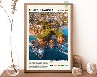 Orange County Vintage Poster - Etsy