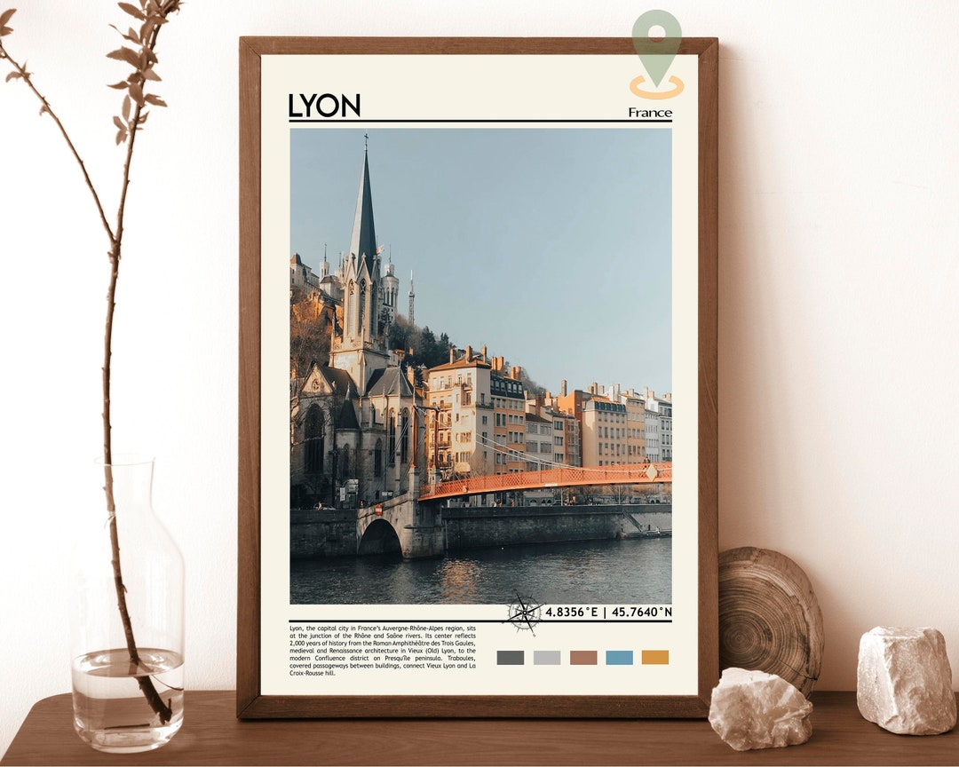 Lyon Print, Lyon Poster, Lyon Wall Art, Lyon Travel, Lyon Art Print ...