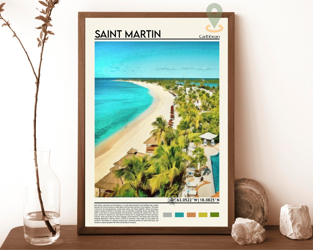Saint Martin Travel Print Wall Art Saint Martin Wall Hanging Home Décor ...