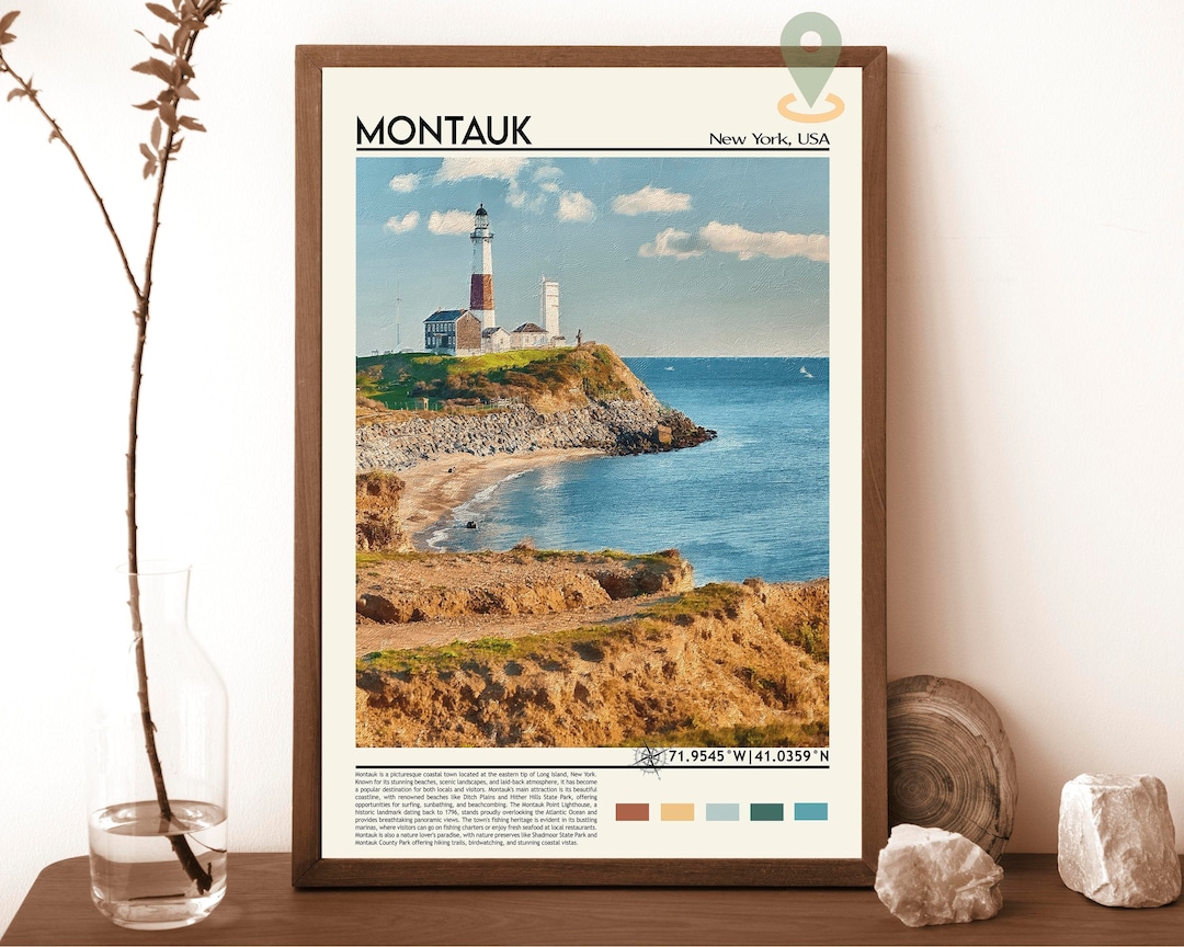 Montauk Print, Montauk Poster, Montauk Wall Art, Montauk Travel ...