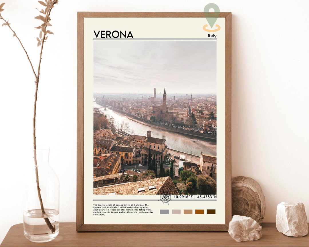 Verona Print, Vintage Poster, Verona Wall Art, Verona Poster, Verona ...