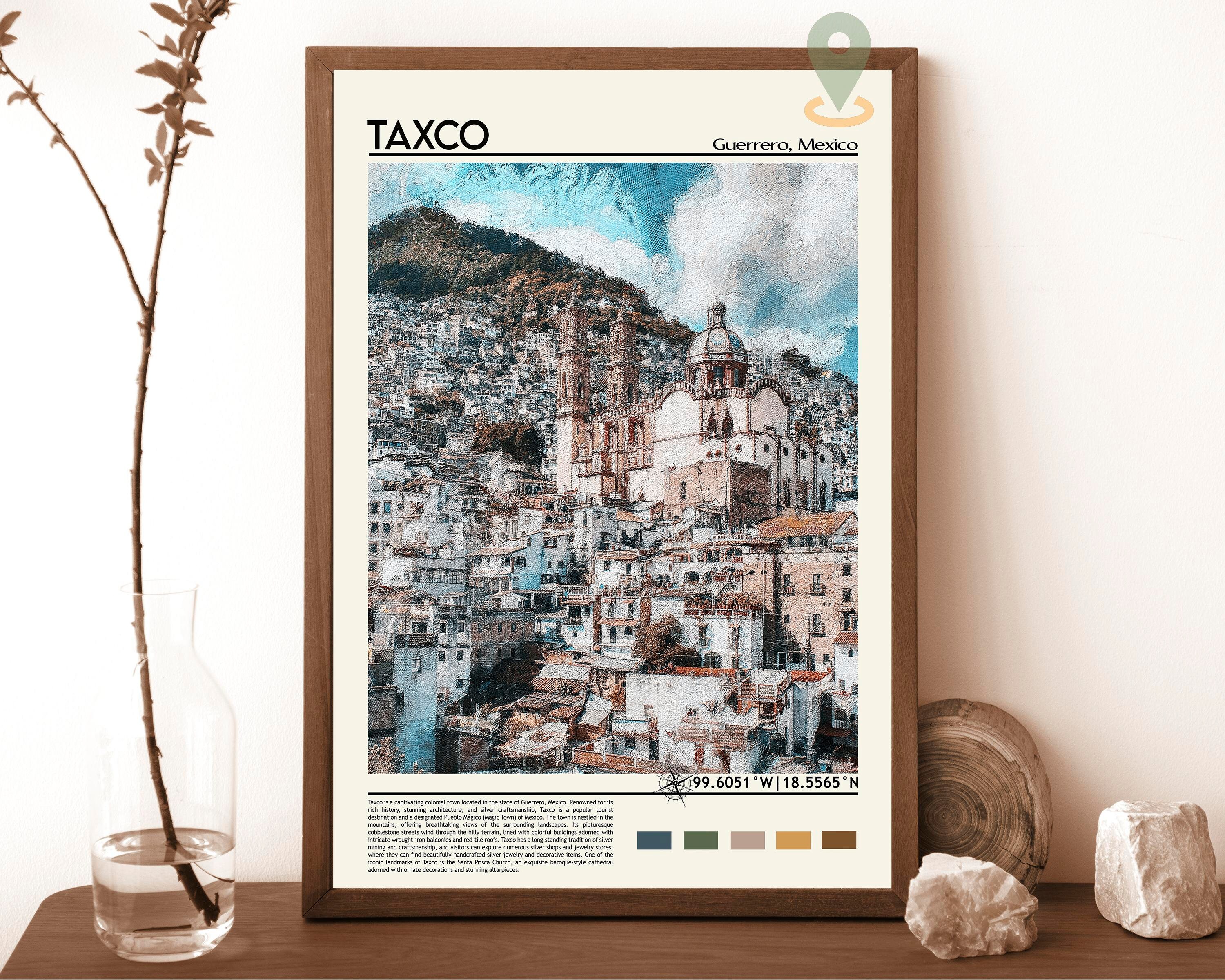 Taxco Print Taxco Poster Taxco Wall Art Taxco Travel Print - Etsy