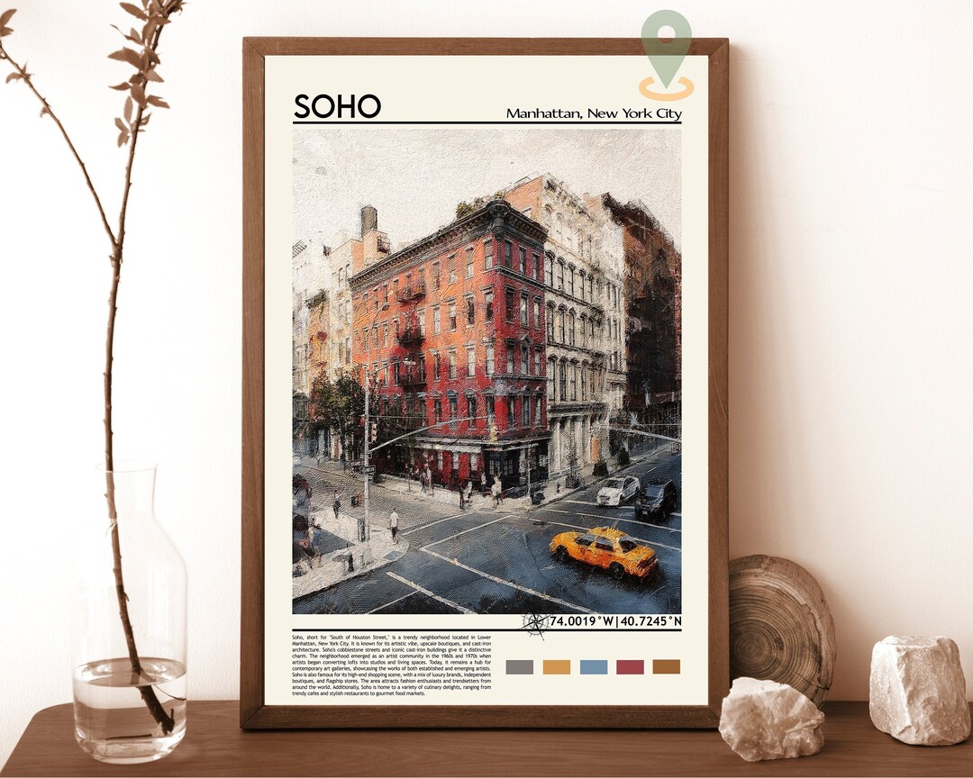 Soho Print, Soho Poster, Soho Wall Art, Soho Travel, Soho Art Print ...