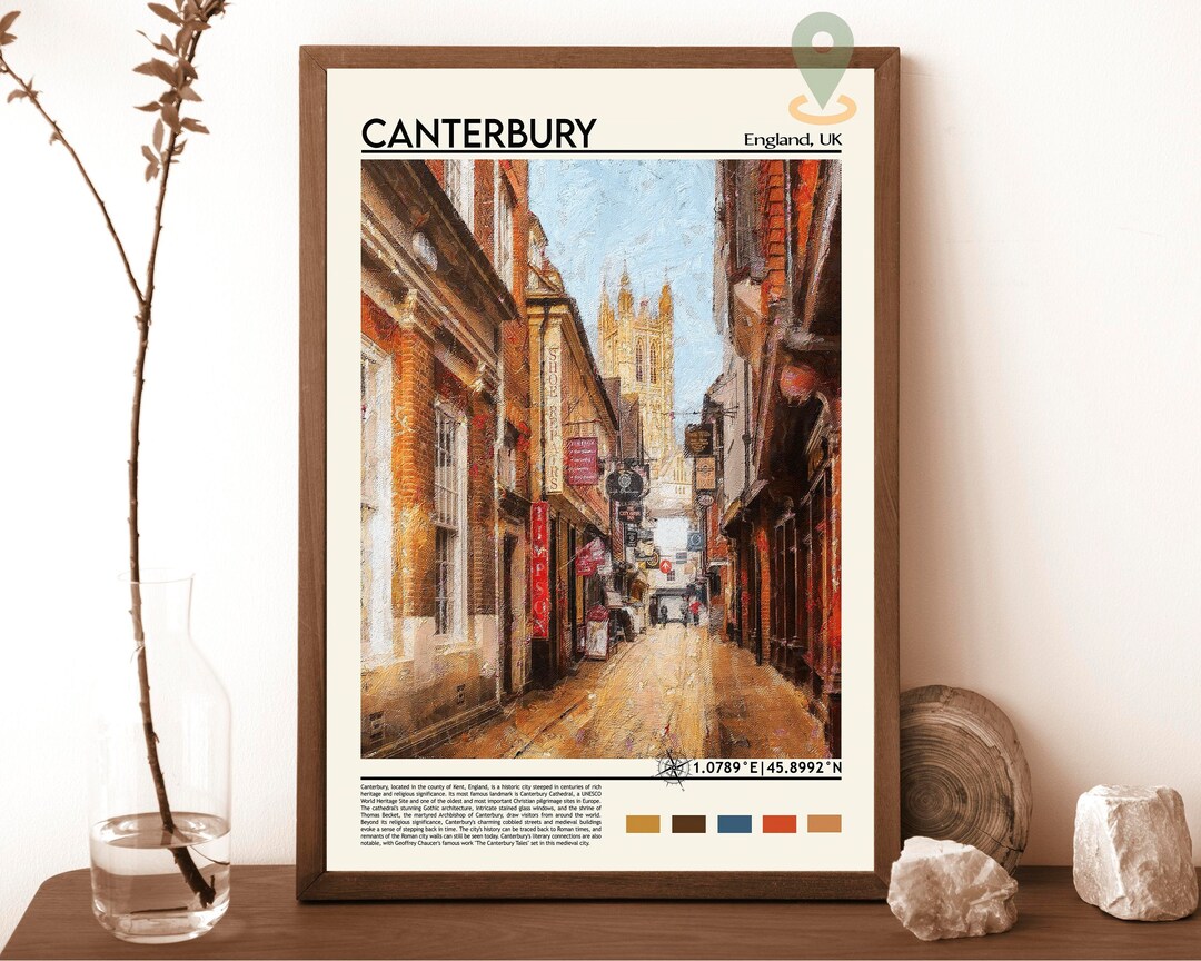 Canterbury, Canterbury Art, Canterbury Art Print, Canterbury Print ...