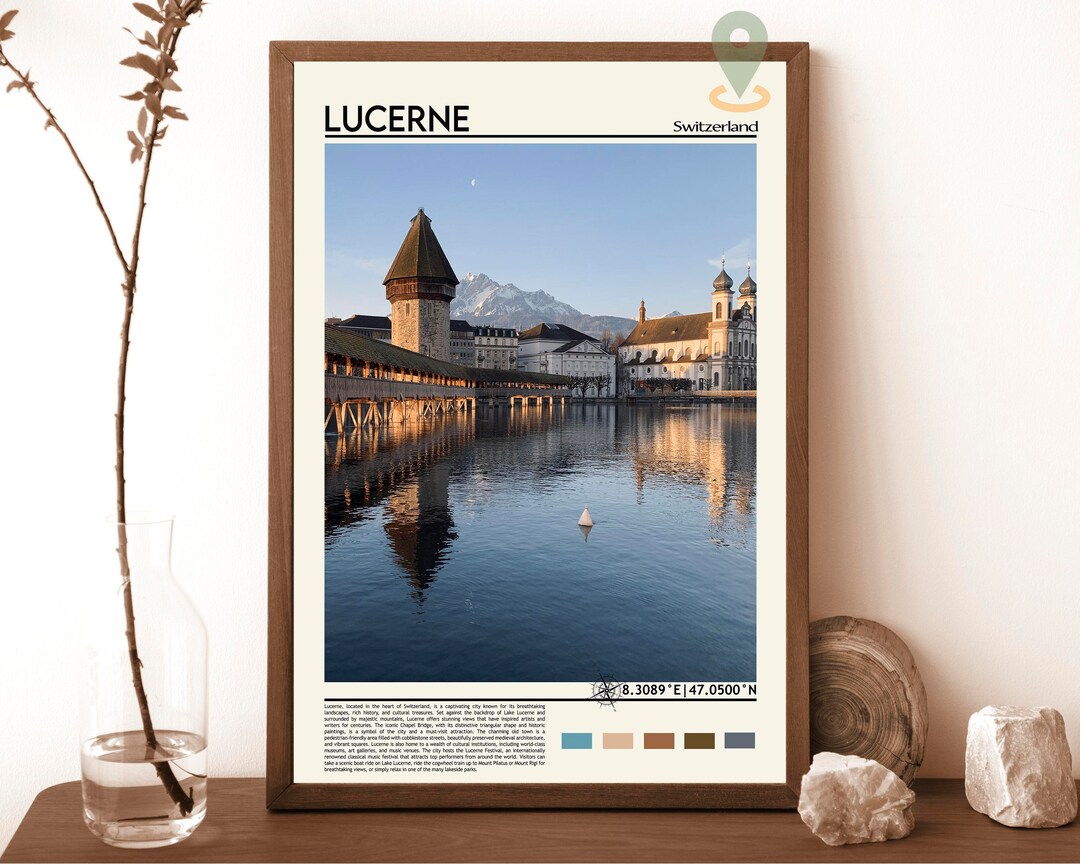 Lucerne Print, Lucerne Poster, Lucerne Wall Art, Lucerne Travel ...