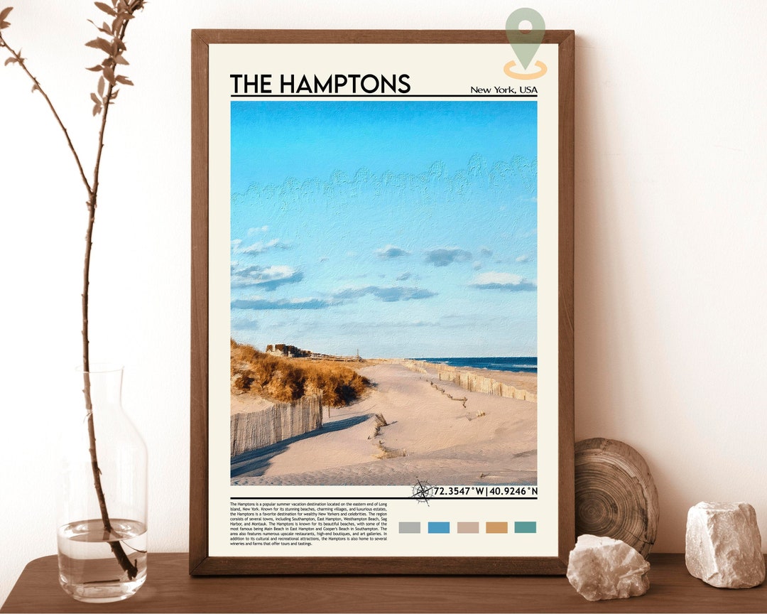 The Hamptons Print, the Hamptons Poster, the Hamptons Wall Art, the ...