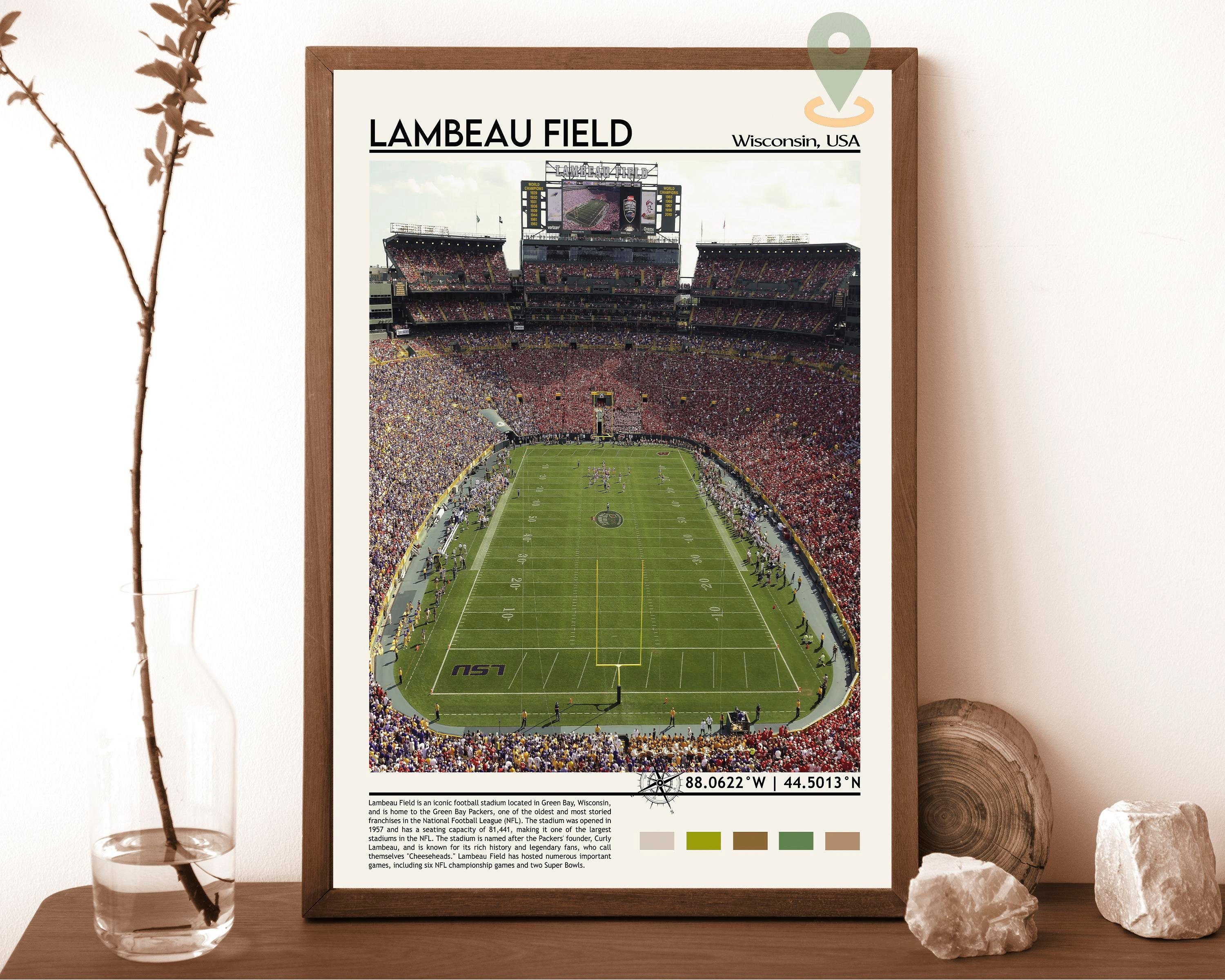 Lambeau Field Cake Lambeau Field Blueprint Wood Engraved Wall Hanging