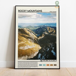 Rocky Mountains Print, Rocky Mountains Poster, Rocky Mountains Wall Art ...