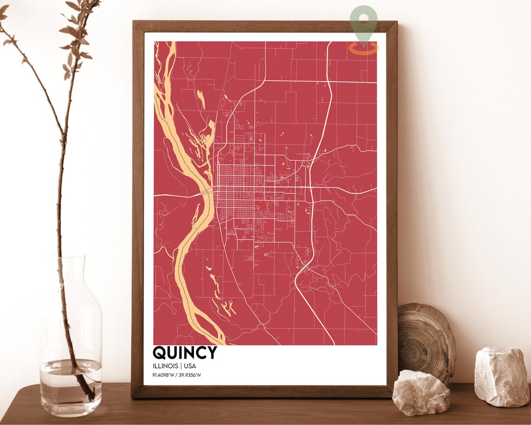 Quincy Map, Quincy Map Print, Quincy Wall Art, Quincy Travel Poster ...