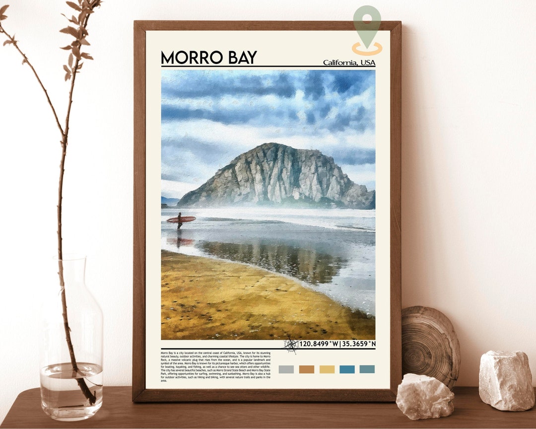 Morro Bay Print, Morro Bay Poster, Morro Bay Wall Art, Morro Bay Travel ...