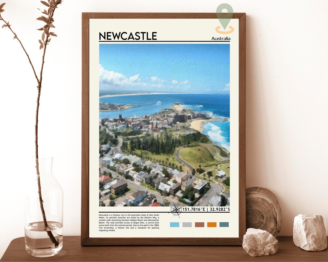 Newcastle Print, Newcastle Poster, Newcastle Wandkunst, Newcastle Reise ...