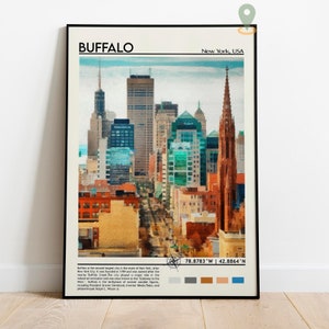 Buffalo Print, Buffalo Poster, Buffalo Wall Art, Buffalo Travel ...