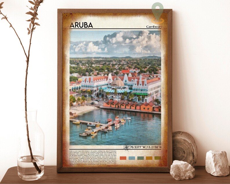 Aruba Print Aruba Poster Aruba Wall Art Aruba Travel Aruba - Etsy
