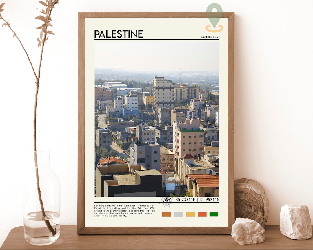 Palestine Print, Vintage Poster, Palestine Wall Art, Palestine Poster ...