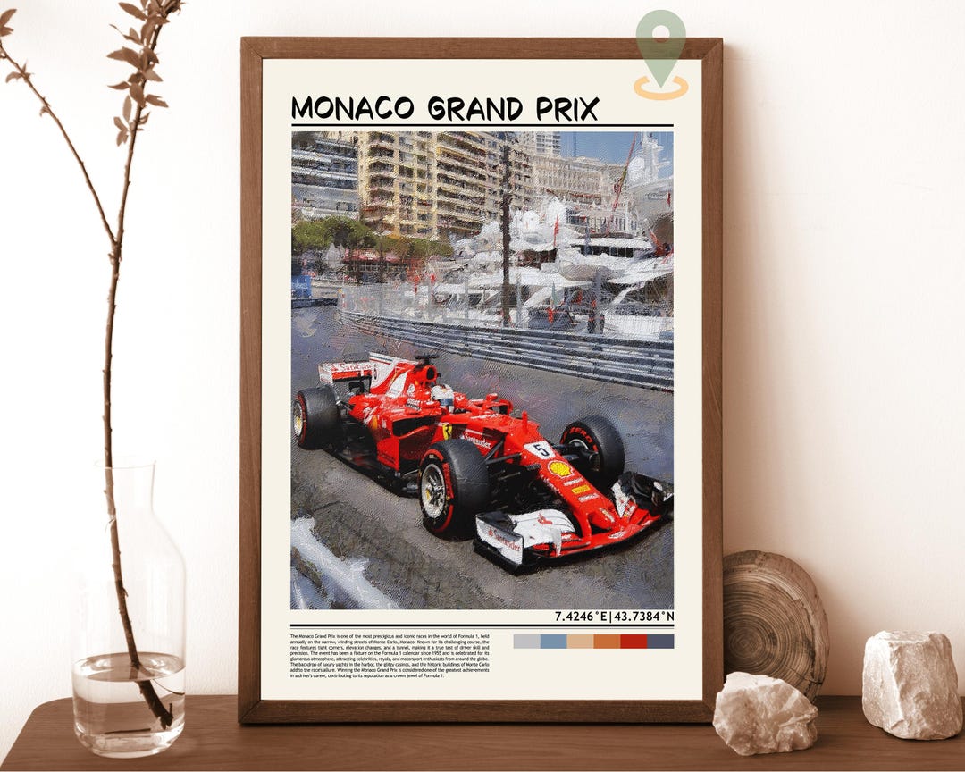 Monaco Travel Poster, Monaco Wall Art, Monaco Grand Prix Poster ...