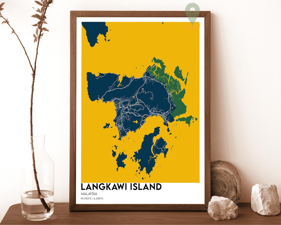 Buy Langkawi Island Map, Langkawi Island Map Print, Langkawi Island ...