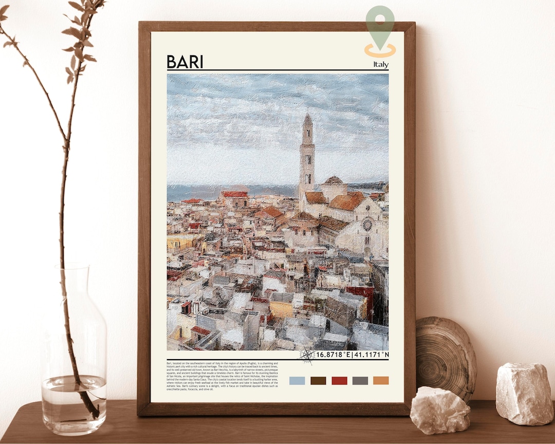 Bari Print, Bari Poster, Bari Wall Art, Bari Travel Print, Bari Art ...