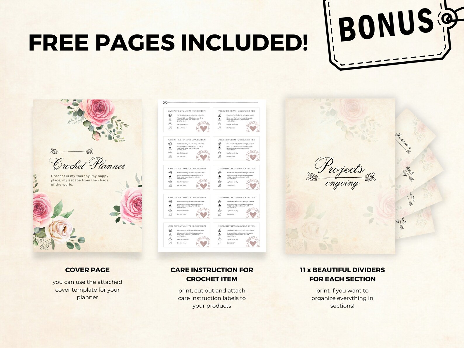 Ultimate Crochet Planner Bundle Printable Vintage Crochet - Etsy