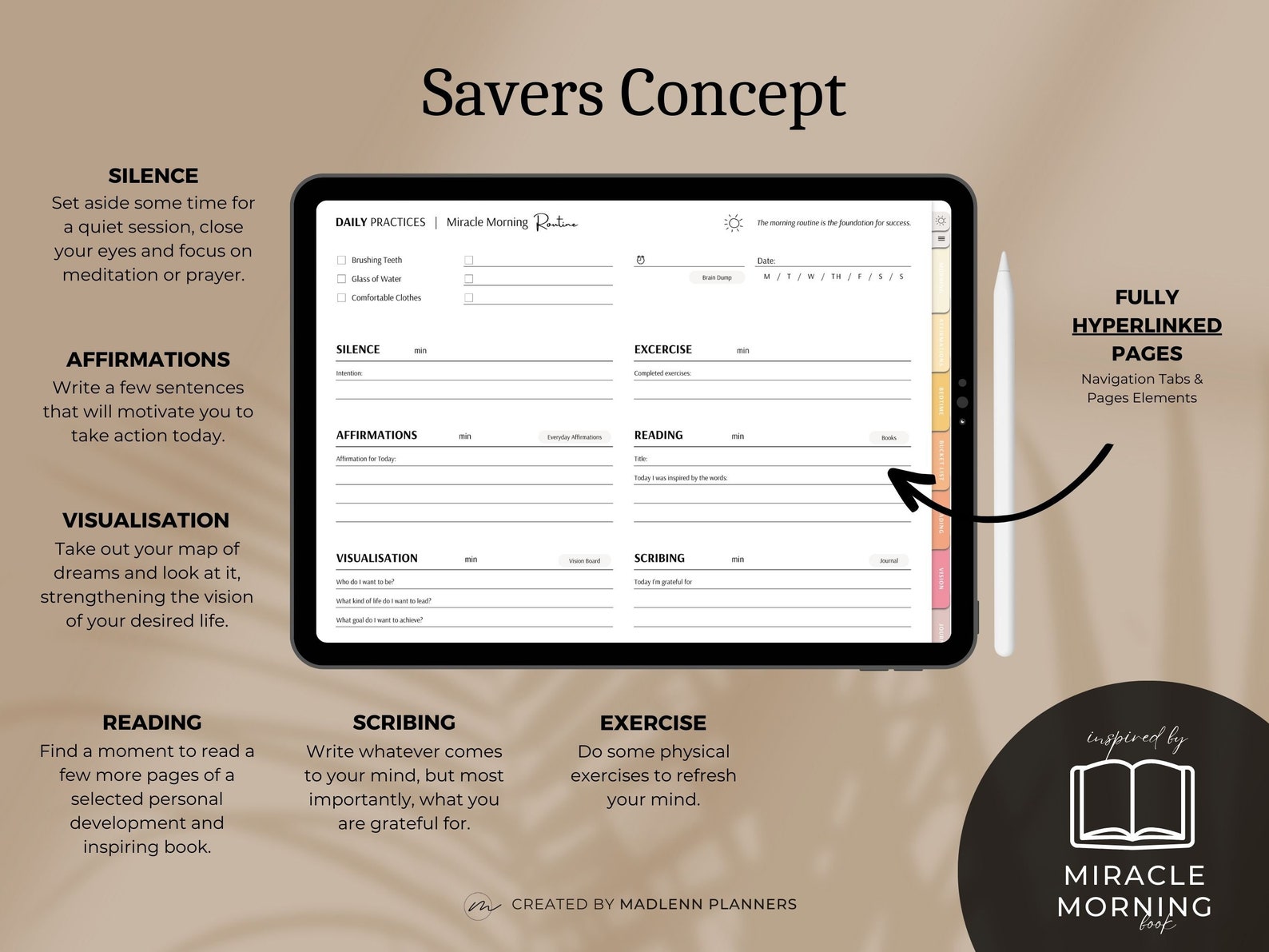 Amazing Morning Routine Journal Digital Planner for iPad Goodnotes ...