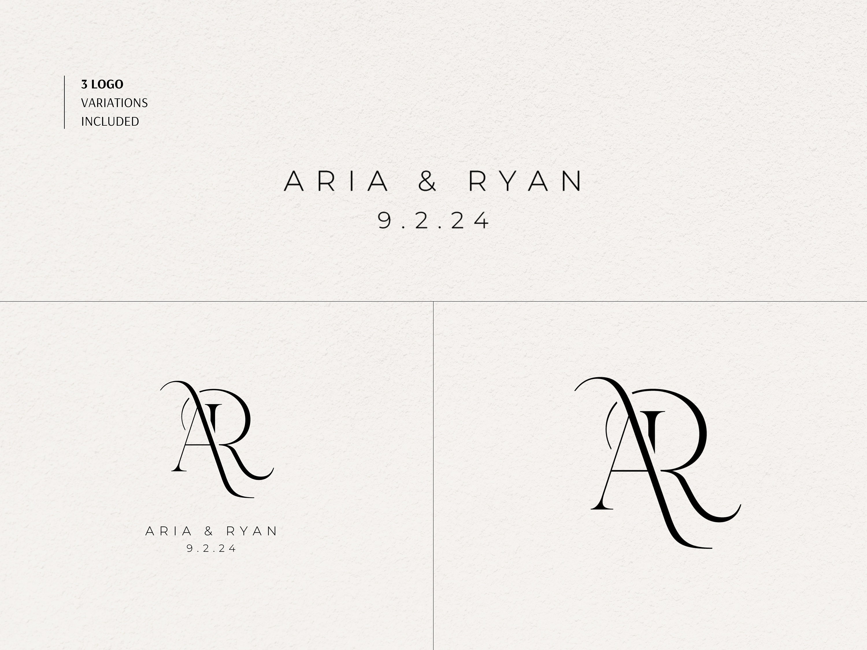 Couple Wedding Monogram Template, Custom Monogram for Wedding, Premade ...