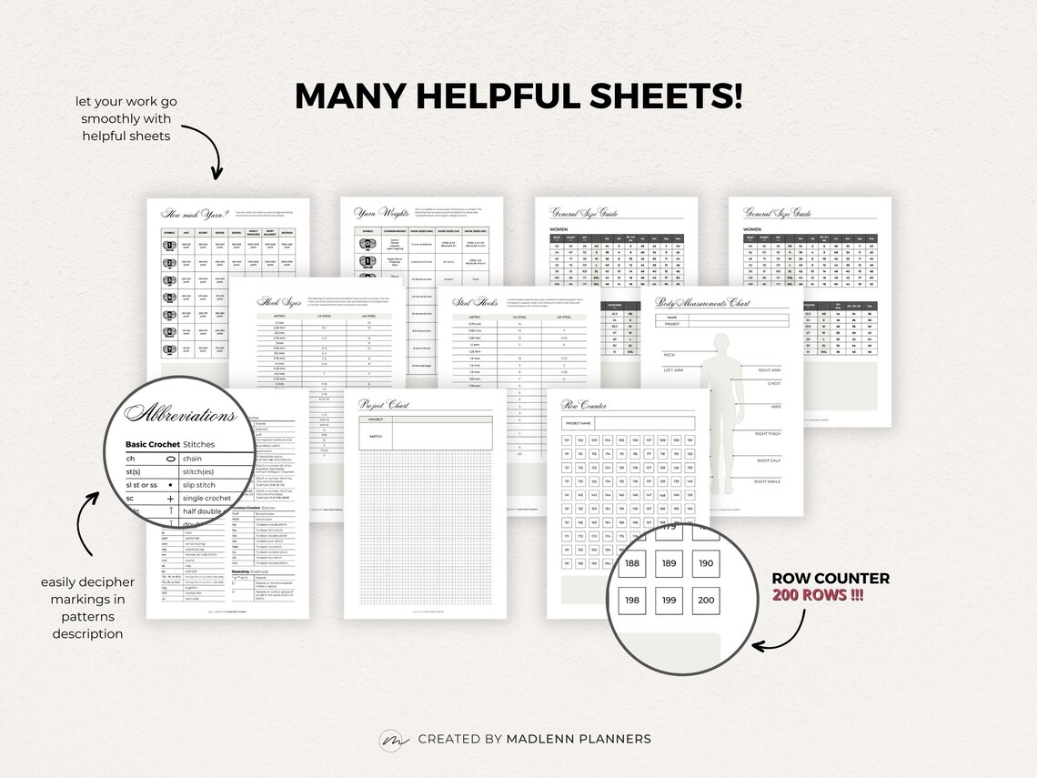 Ultimate Crochet Planner Bundle Printable Vintage Crochet Journal ...