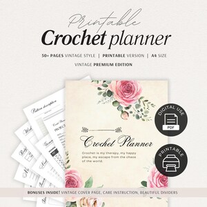 Ultimate Crochet Planner Bundle Printable Vintage Crochet Journal ...