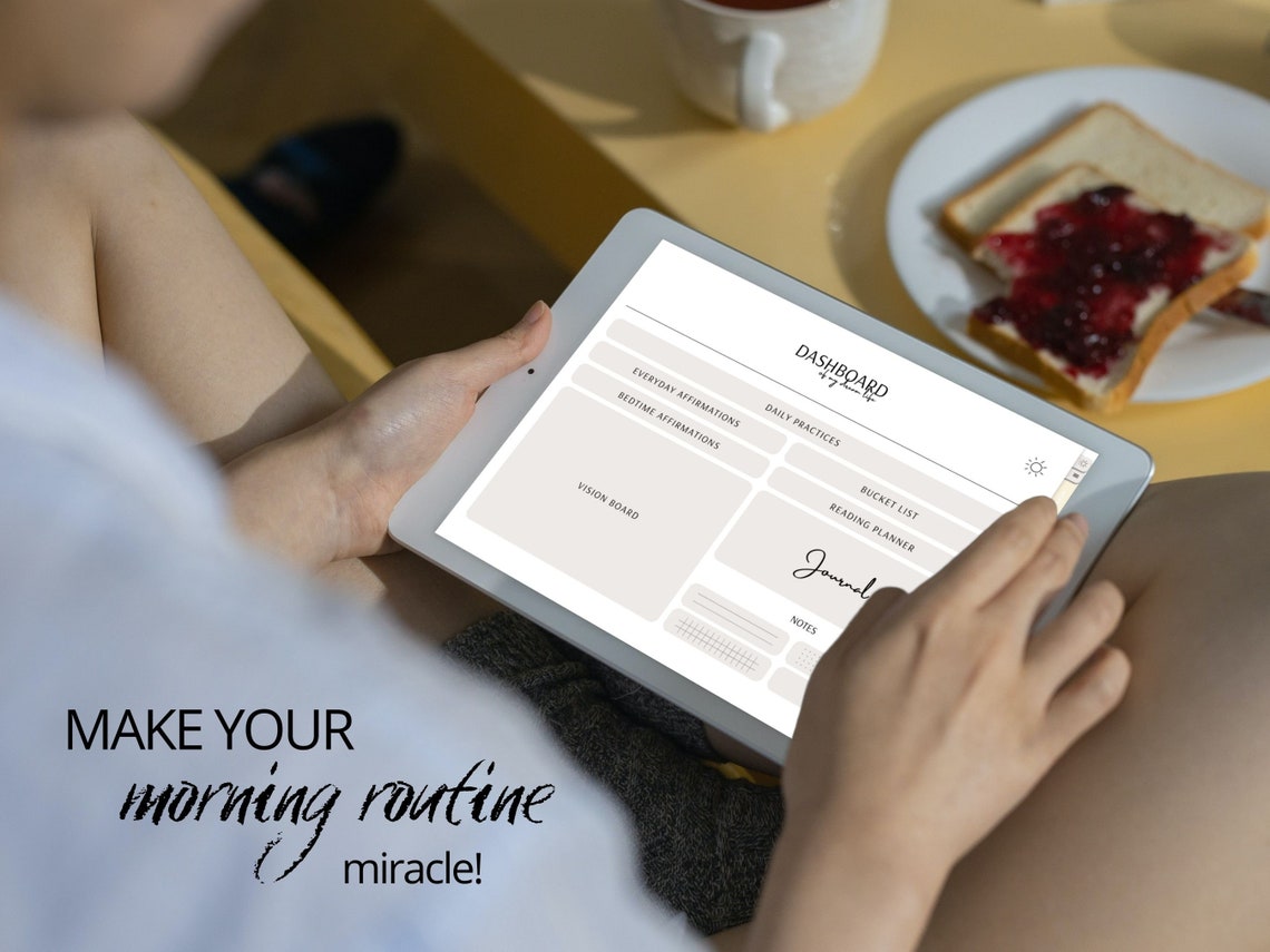 Amazing Morning Routine Journal Digital Planner for iPad Goodnotes ...