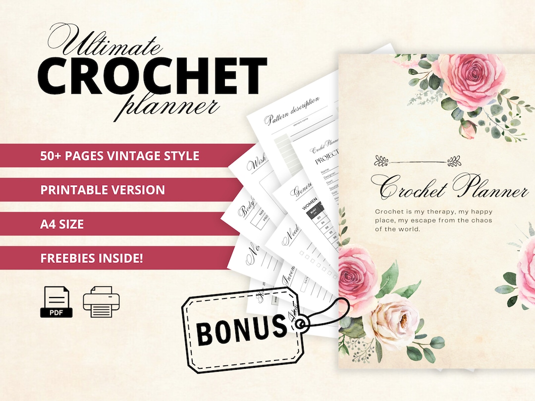 Ultimate Crochet Planner Bundle Printable Vintage Crochet - Etsy