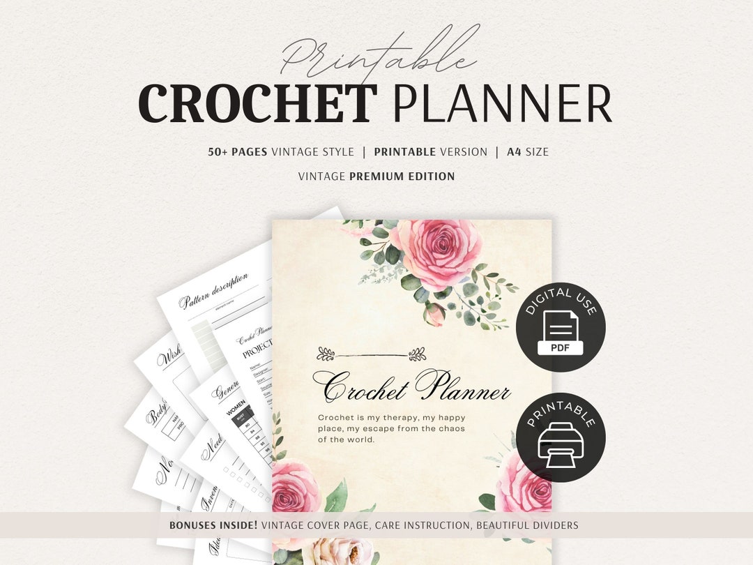 Ultimate Crochet Planner Bundle Printable Vintage Crochet Journal ...