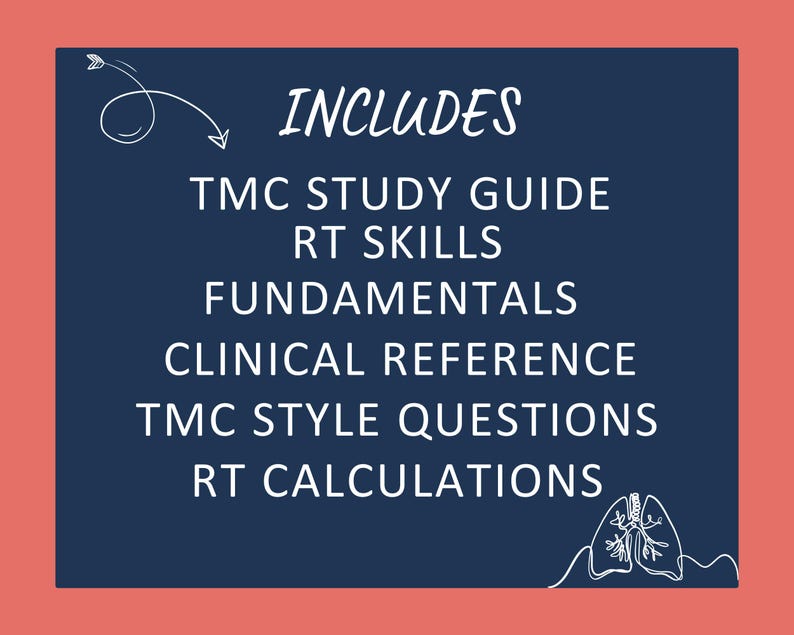 TMC and CSE Study Guide Bundle Respiratory Therapy Student Therapist ...