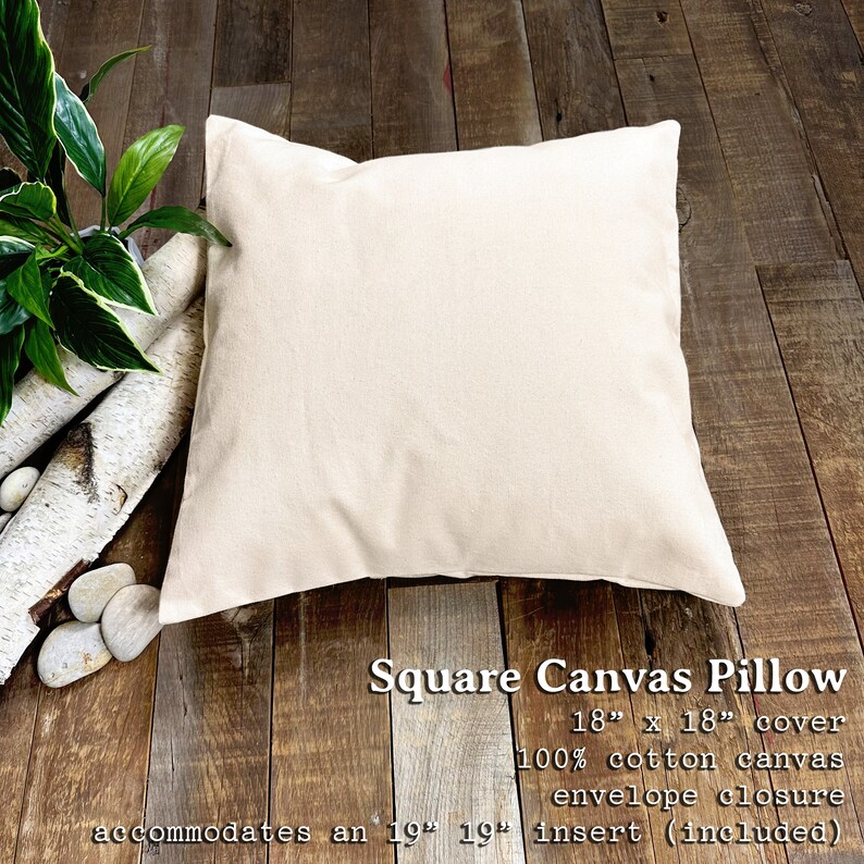 Yellowstone National Park Buffalo - Square Canvas Pillow, Cabin Decor ...