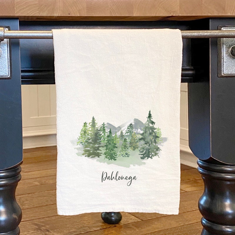 Watercolor Tea Towel - Etsy