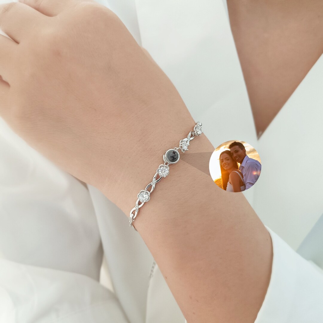 Photo Projection Bracelet, Memorial Photo Bracelet, Photo Jewelry, Mom ...