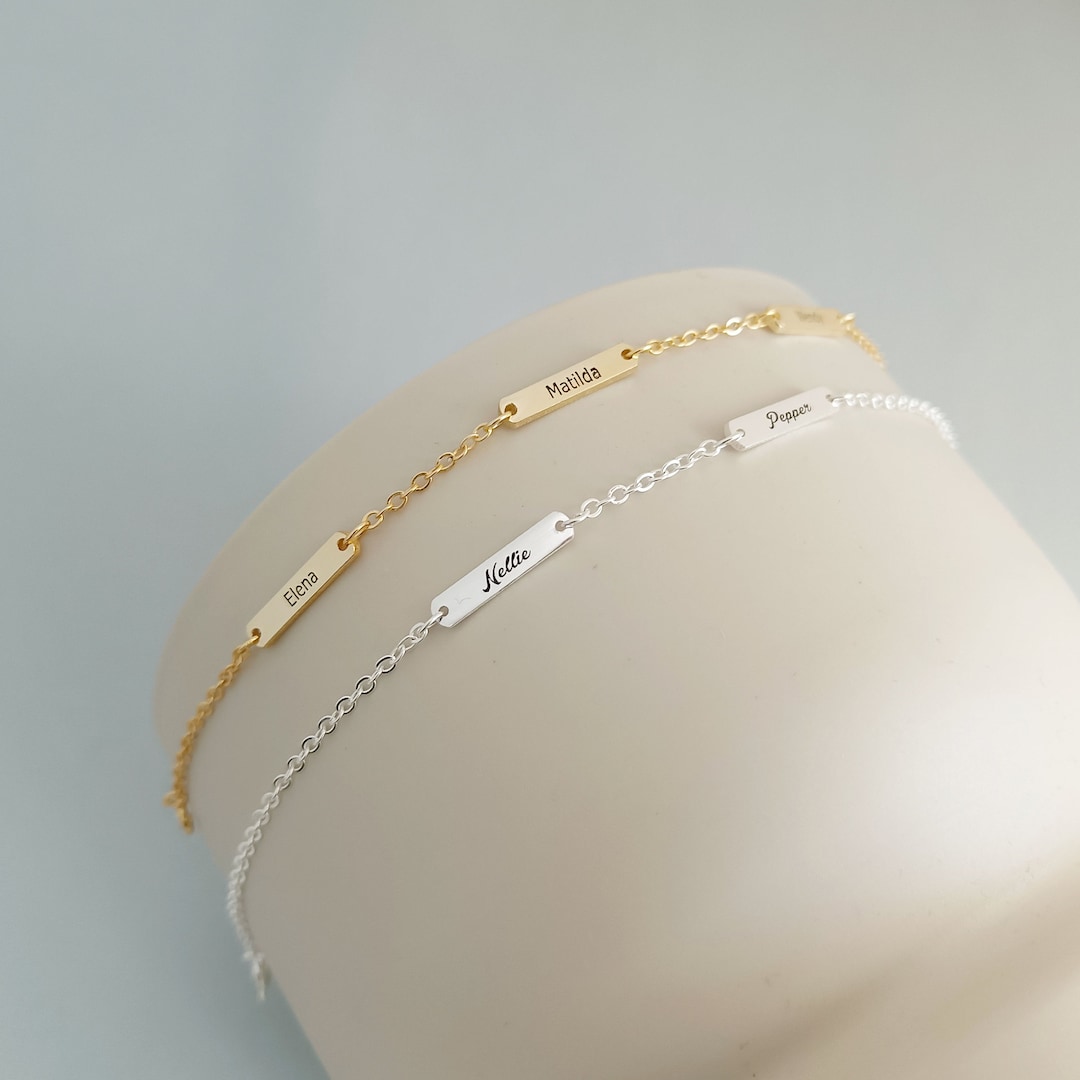 Family Name Bracelet, Custom Name Bracelet, Personalized Mama Bracelet ...