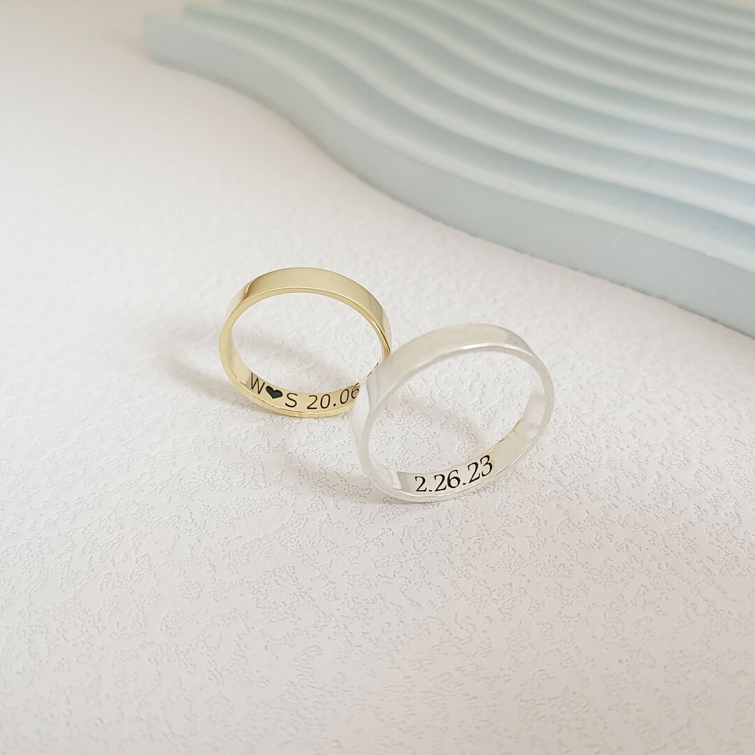 Personalised Name Ring, Secret Message Ring, Personalised Promise Ring ...