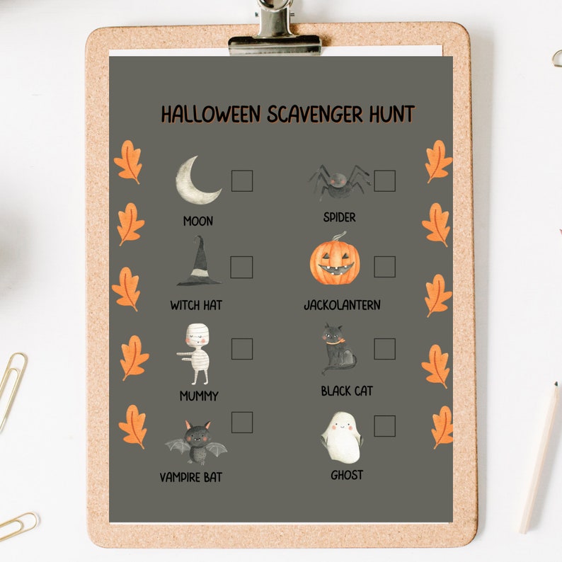 Halloween Scavenger Hunt, Halloween Printable, Halloween Game, Fall ...