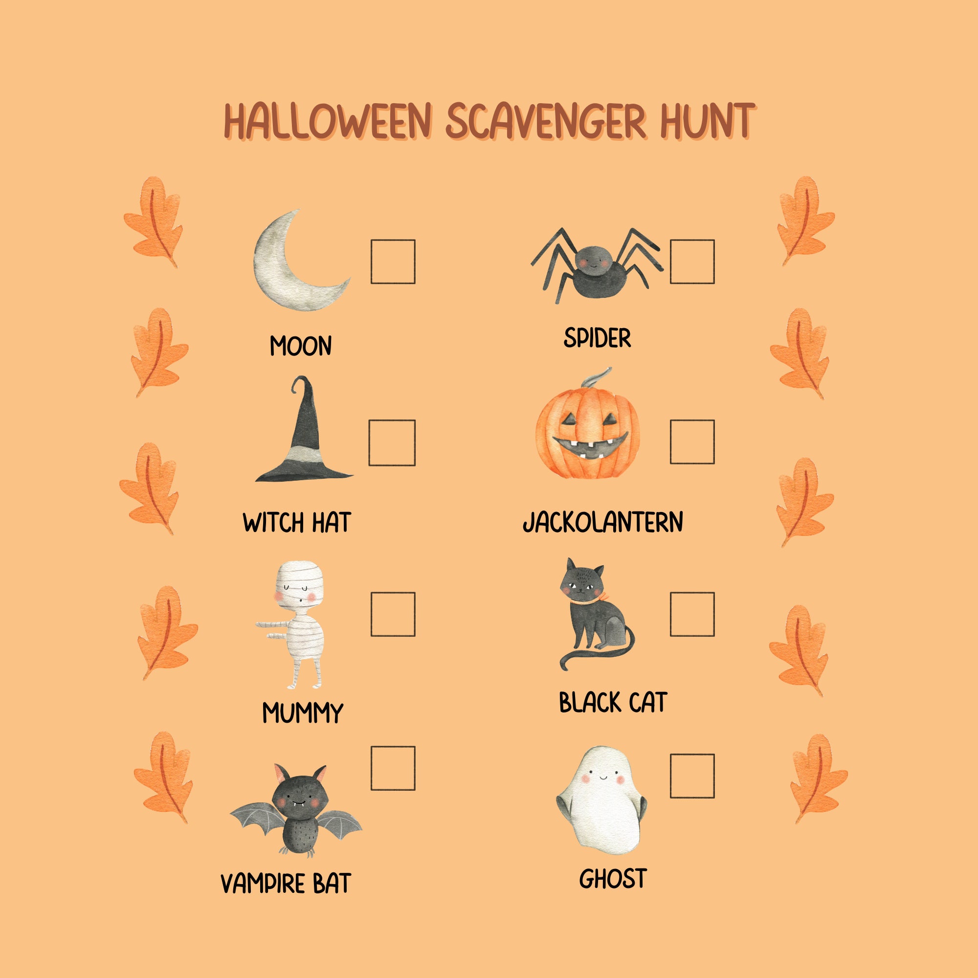 Halloween Scavenger Hunt, Halloween Printable, Halloween Game, Fall ...
