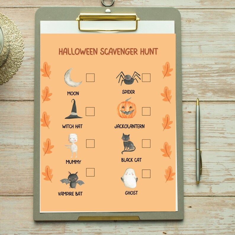Halloween Scavenger Hunt, Halloween Printable, Halloween Game, Fall ...
