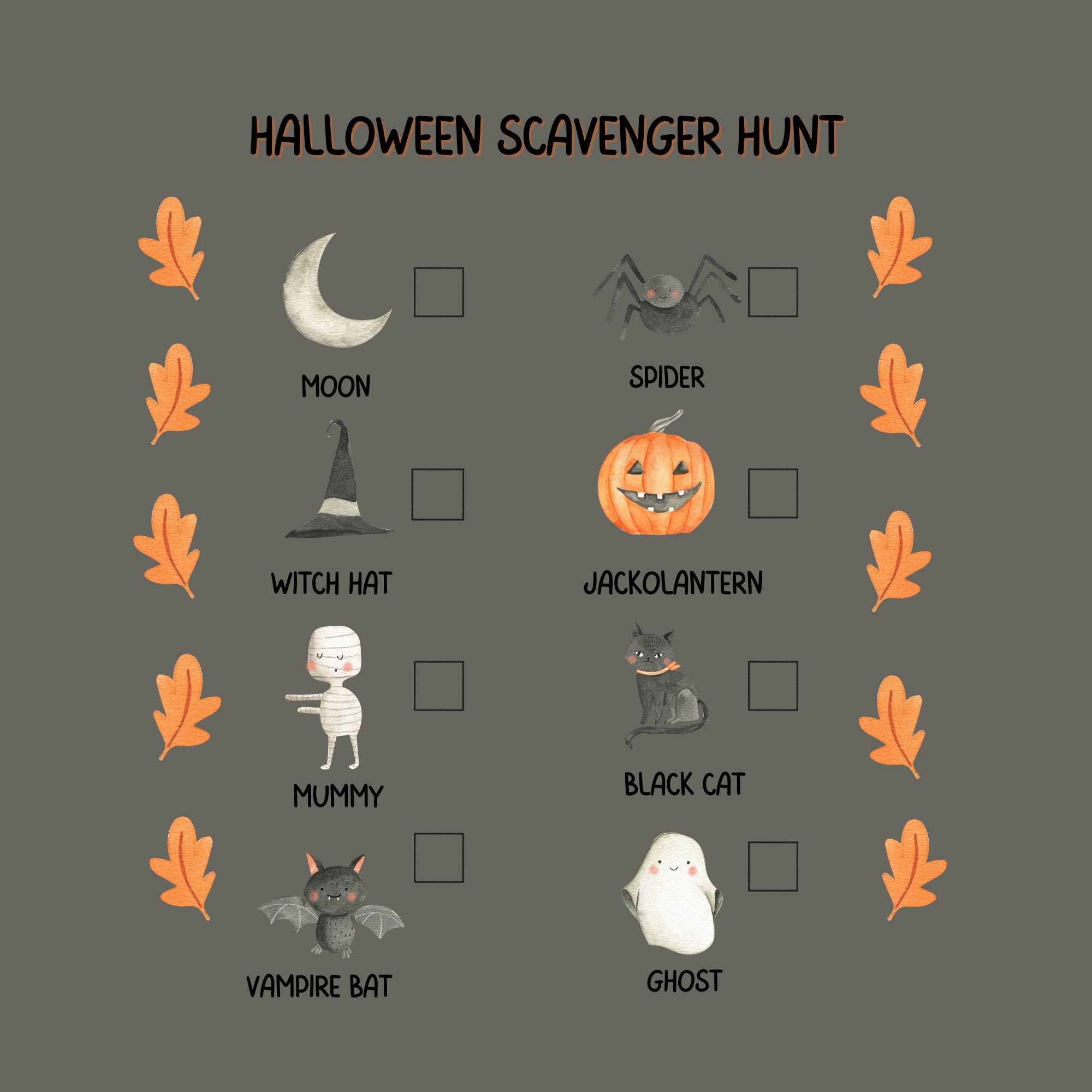 Halloween Scavenger Hunt, Halloween Printable, Halloween Game, Fall ...