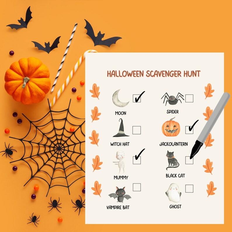 Halloween Scavenger Hunt, Halloween Printable, Halloween Game, Fall ...